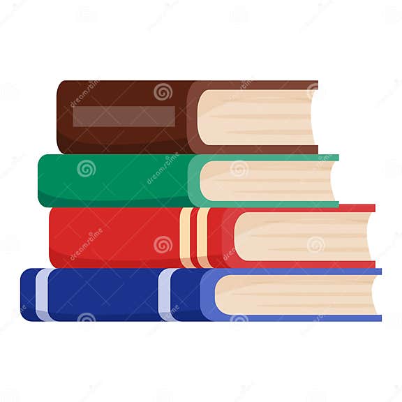Stack of Colorful Books Forming a Small Tower Representing Knowledge ...