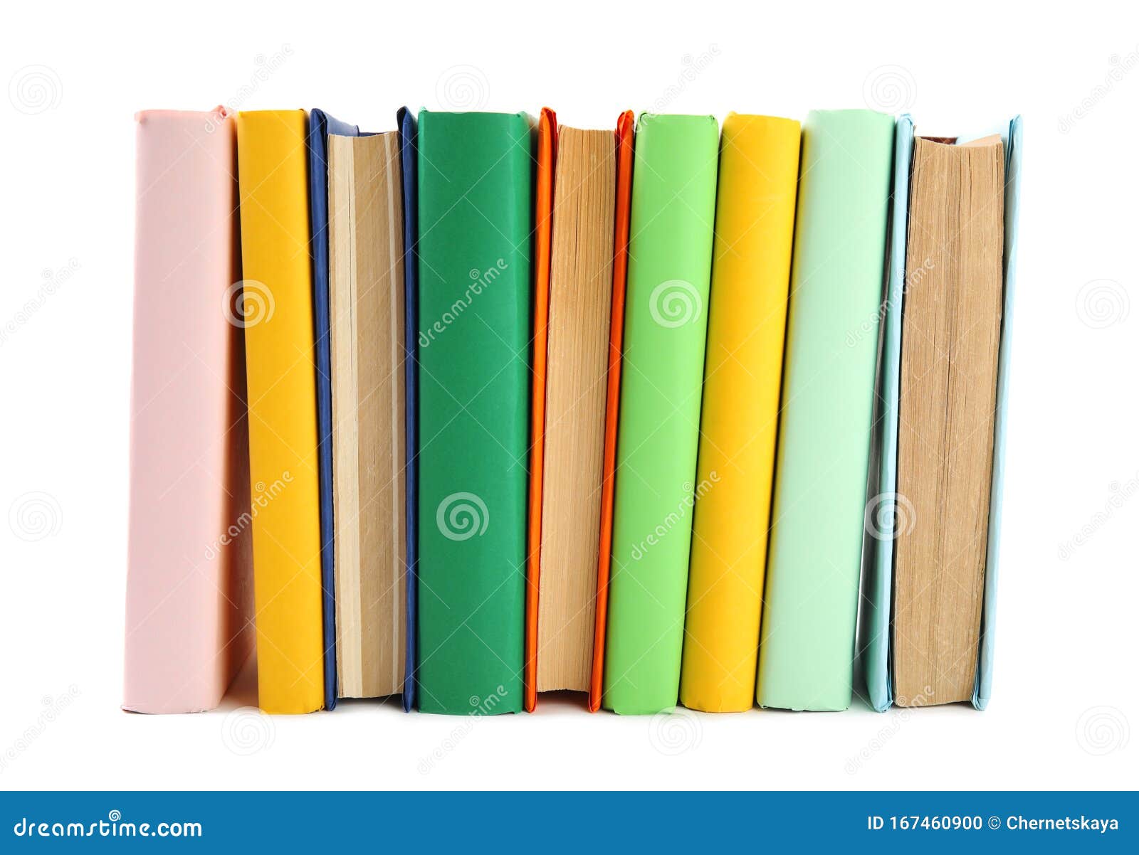 Stack of Colorful Books Isolated Stock Photo - Image of retro, research ...
