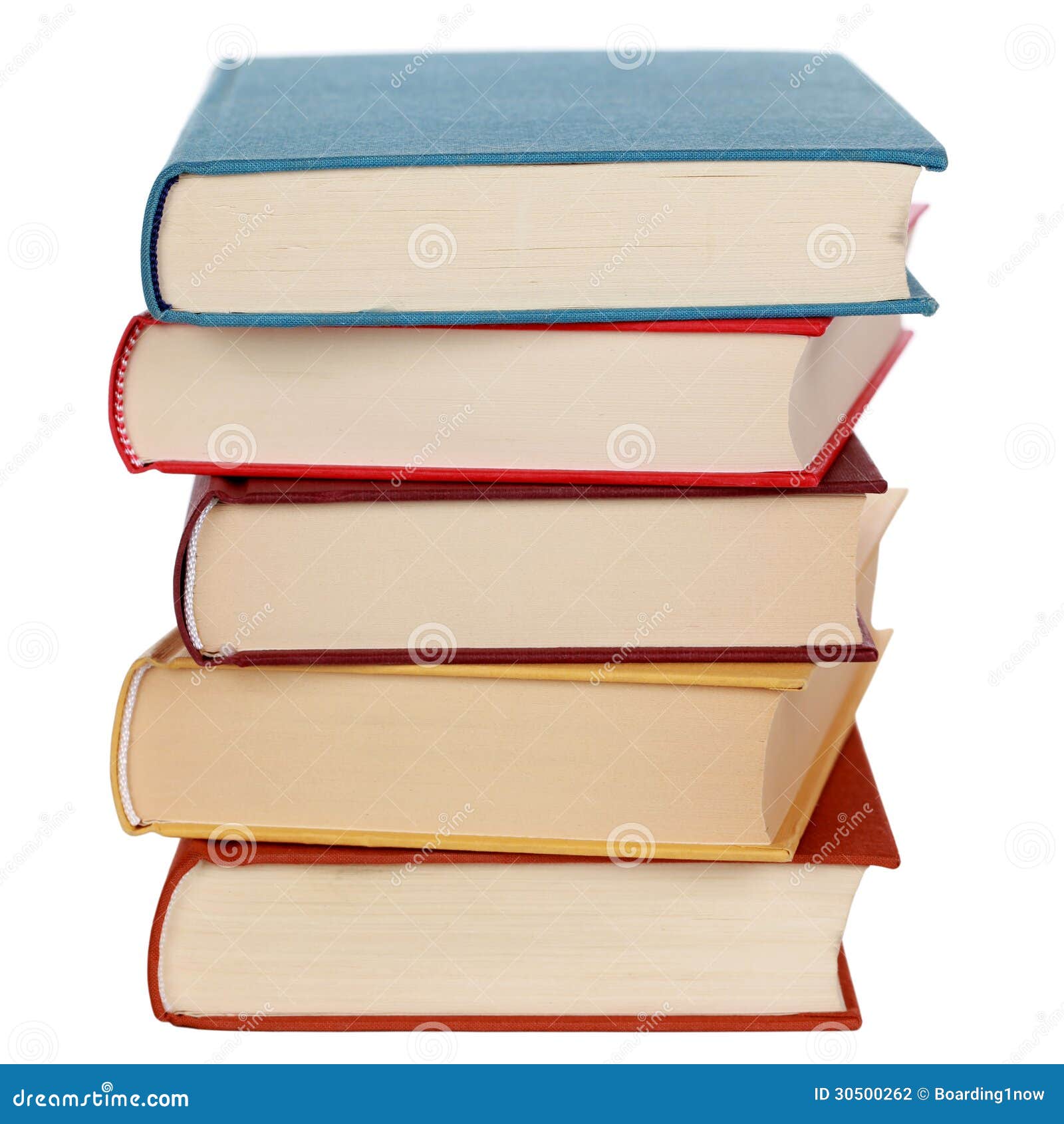 Stack of Colorful Books, Isolated Stock Photo - Image of university ...