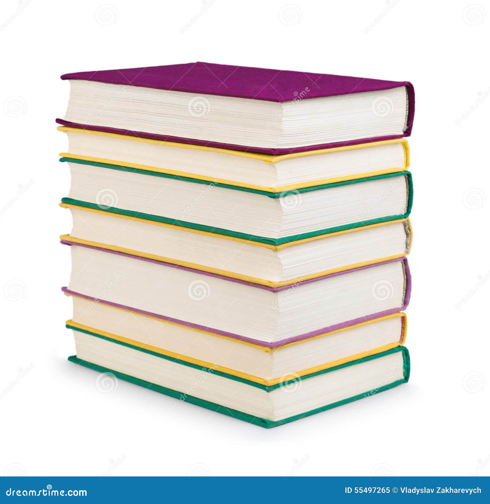 Stack of Colorful Books in the Textile Cover Stock Image - Image of ...