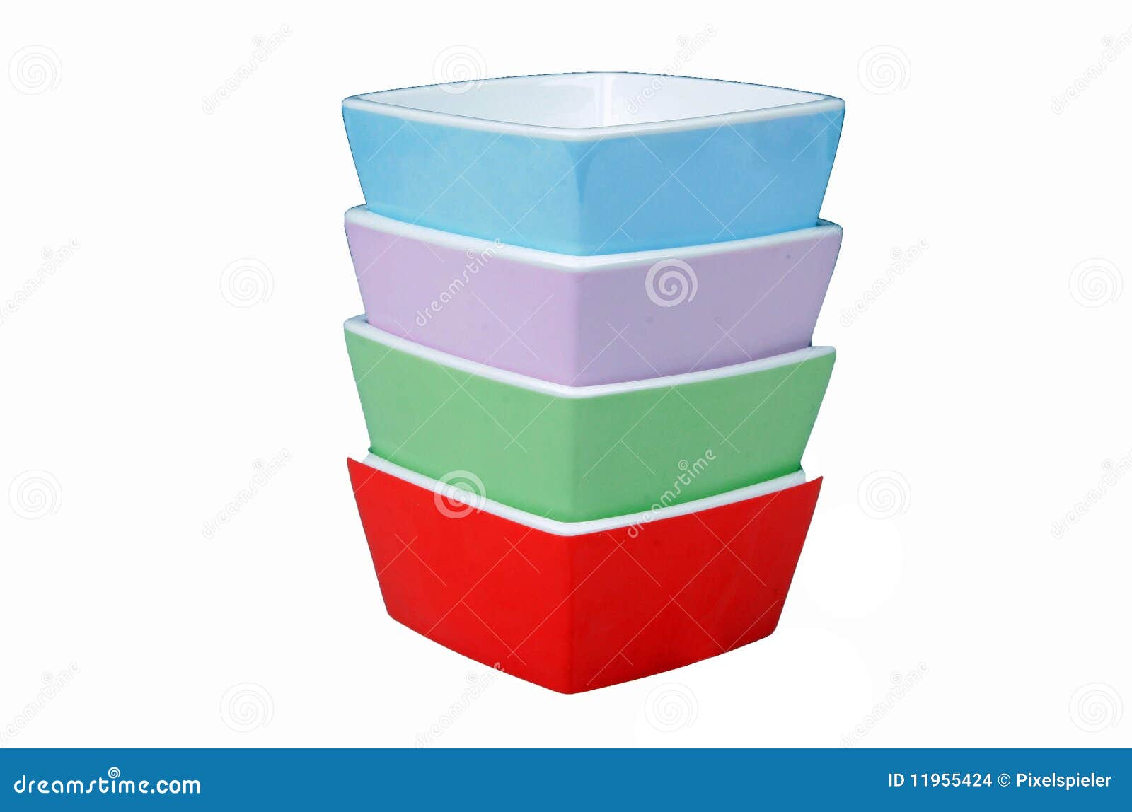 Stack of colorful bowls stock photo. Image of piled, stacked - 11955424