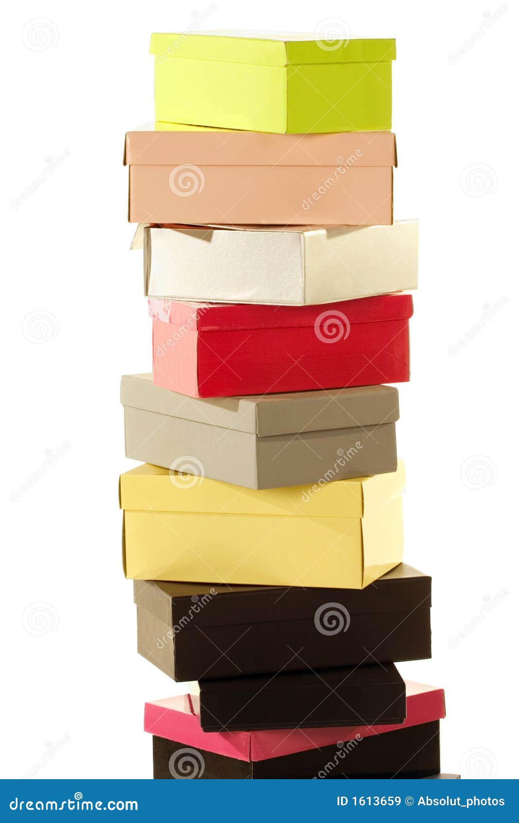 Stack Of Colorful Boxes Royalty Free Stock Images - Image: 1613659