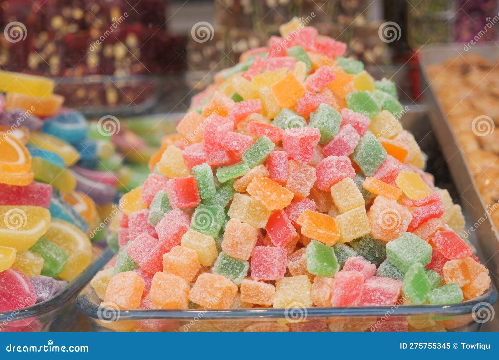 Stack of Colorful Candy Sweet Jelly Stock Image - Image of candy, snack ...