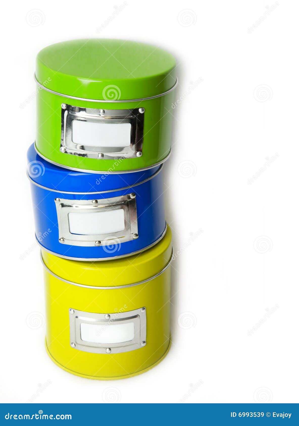 Stack of Colorful Cans stock image. Image of container - 6993539
