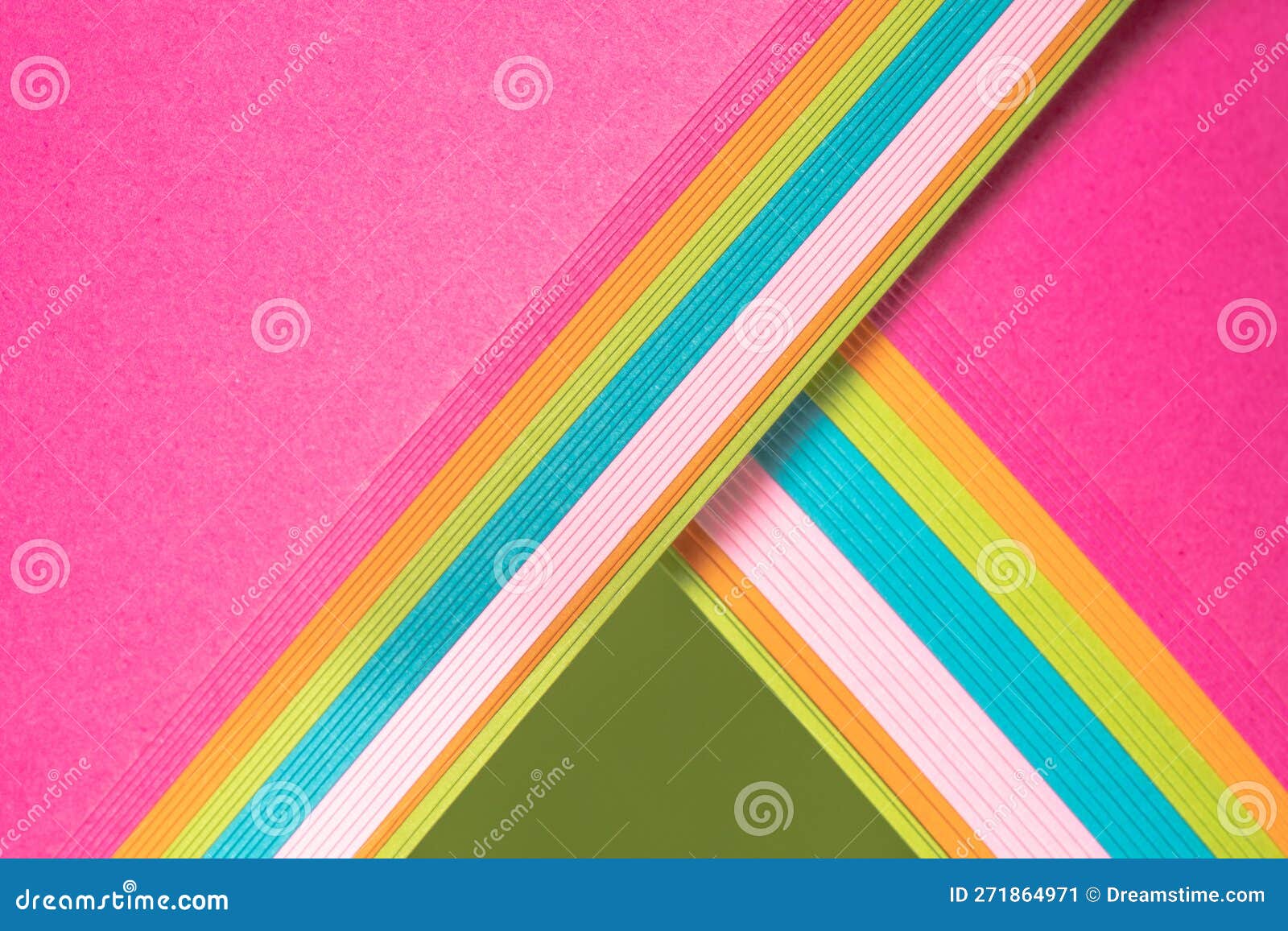 A Stack of Colorful Cardstock Overlapping on the Diagonal Stock Image ...