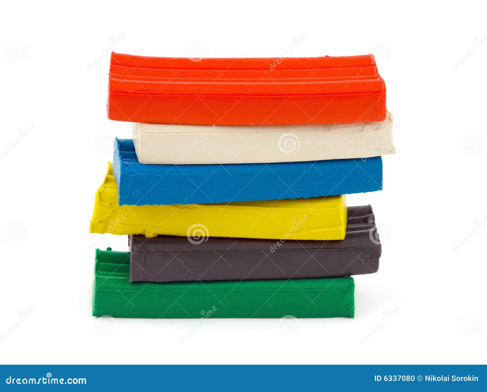 Stack of colorful clay stock photo. Image of modelling - 6337080