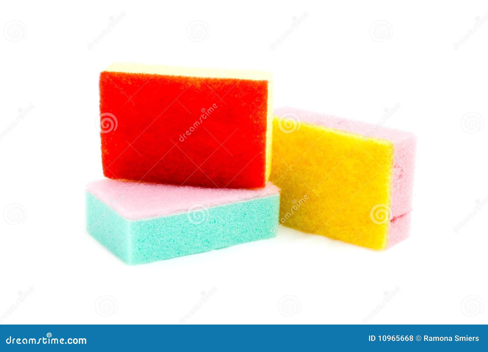Stack of Colorful Cleaning Sponges Stock Photo - Image of bathing ...