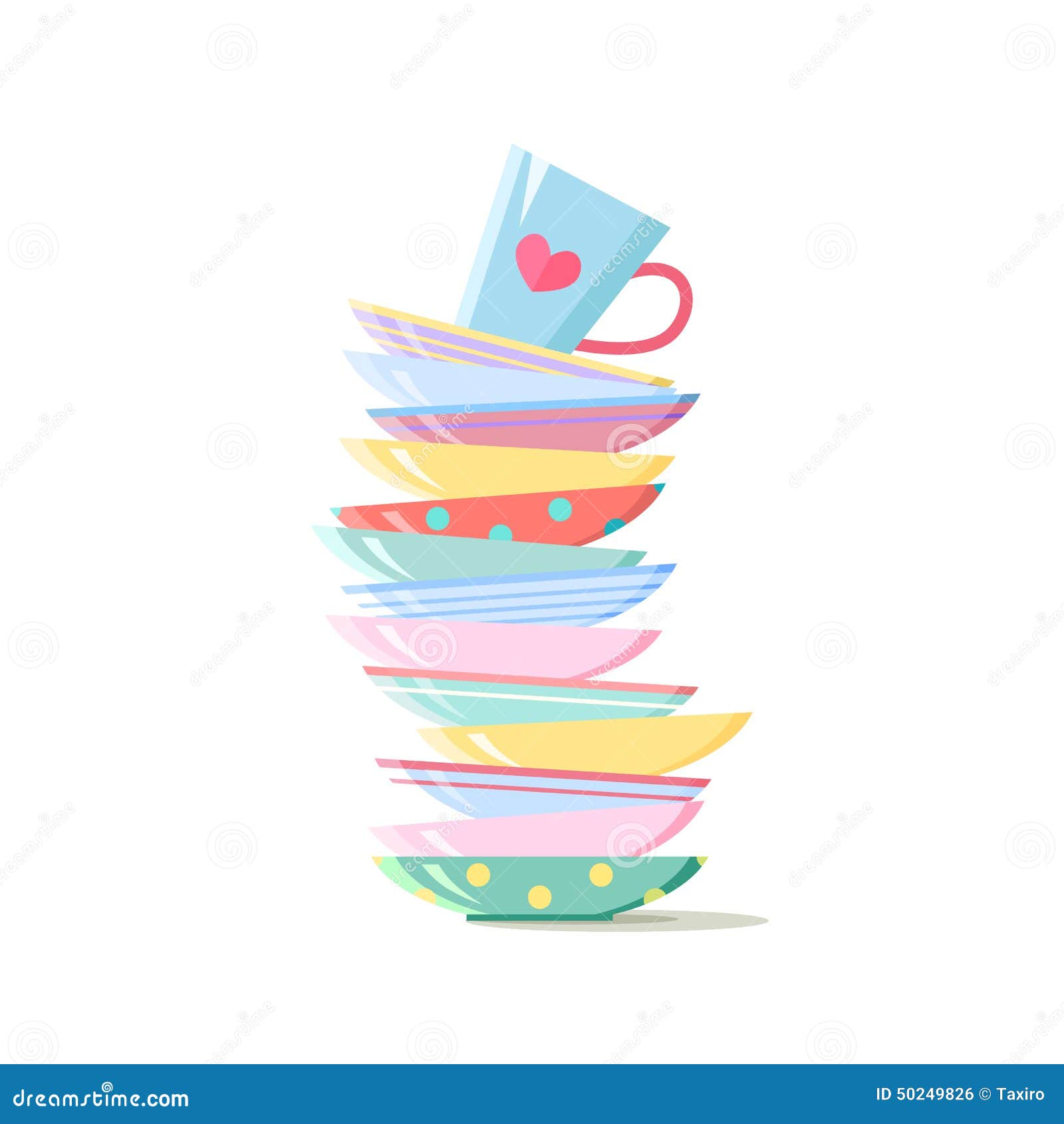 Stack of Colorful Coffee Cups Stock Vector - Illustration of lunch ... Stack of Colorful Coffee Cups Stock Vector - Illustration of lunch ...