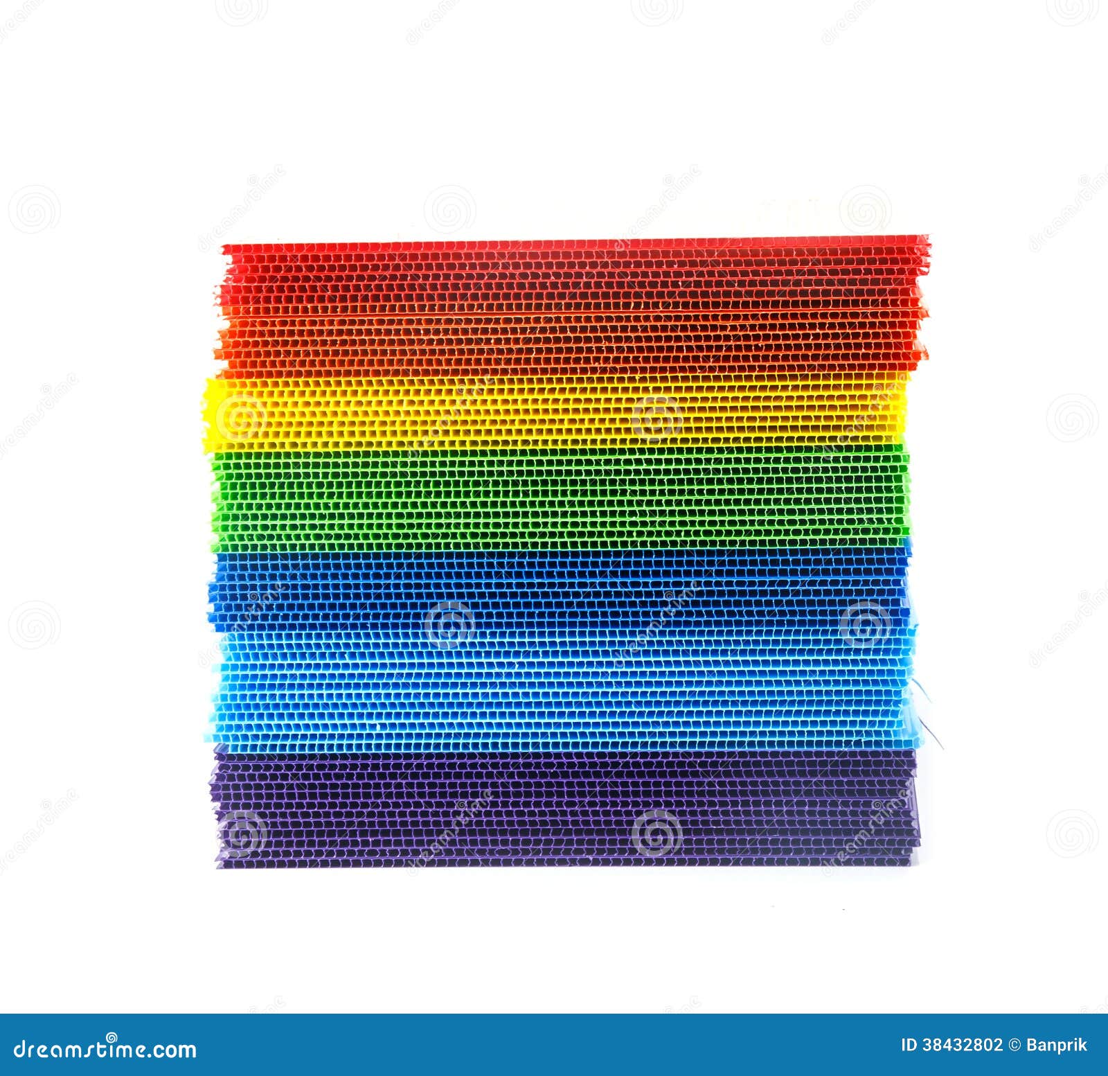 Stack of Colorful Corrugated Plastic Sheets Stock Photo - Image of ...