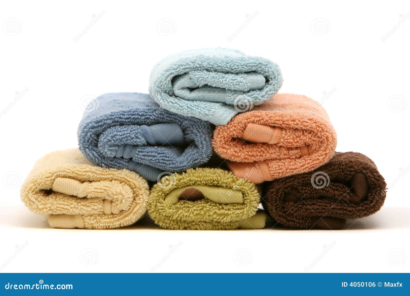 Stack of Colorful Cotton Towels Stock Photo - Image of shower, stack ...