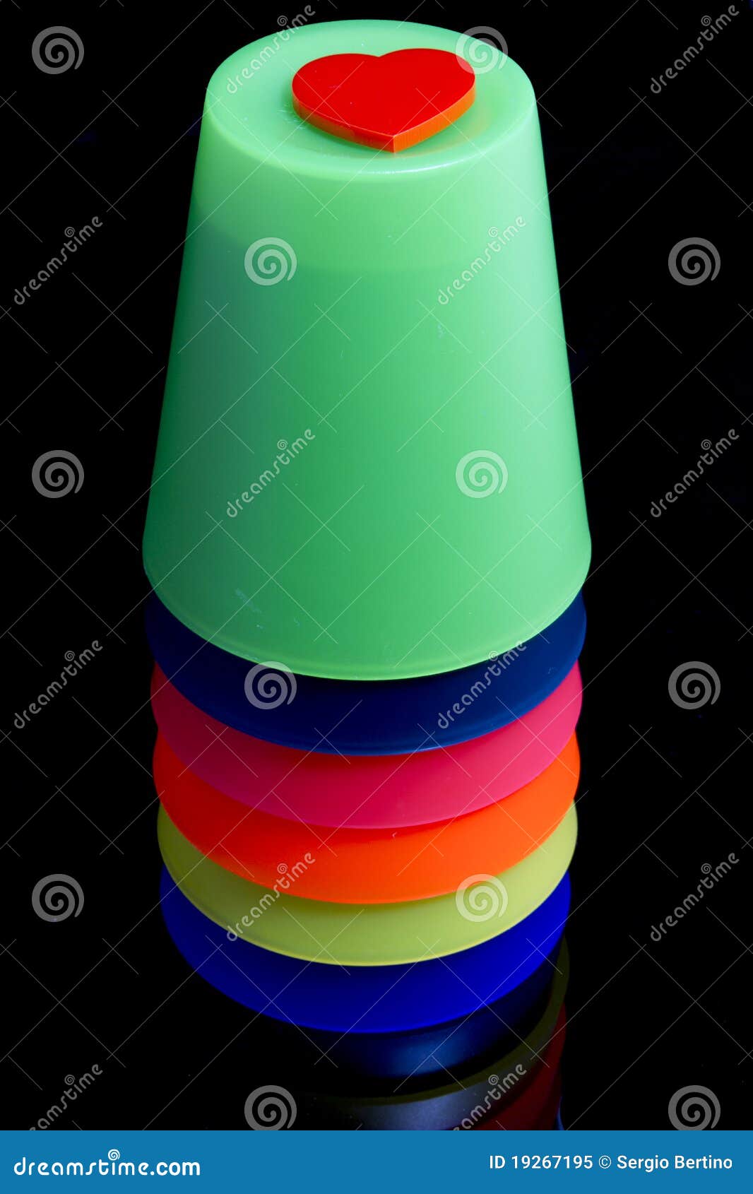 Stack of colorful cups stock image. Image of pink, blue - 19267195
