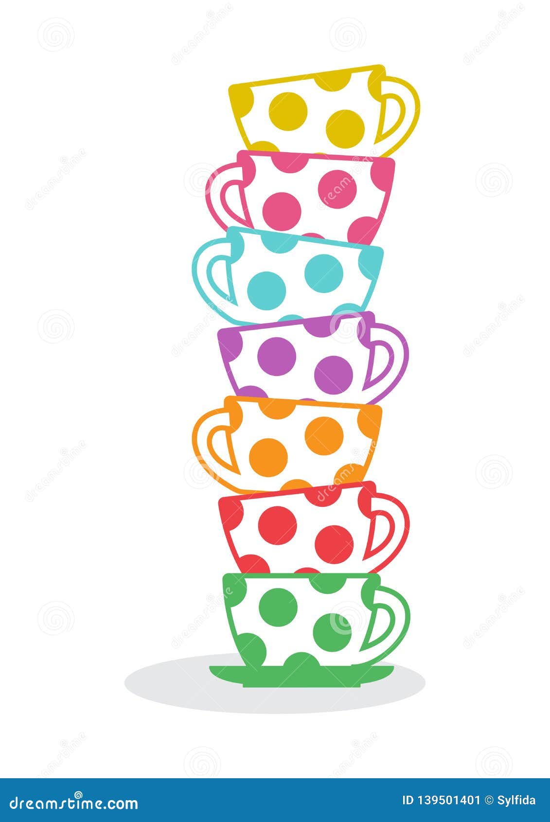 Stack of Cups. Vector Illustration Stock Illustration - Illustration of ... Stack of Cups. Vector Illustration Stock Illustration - Illustration of ...