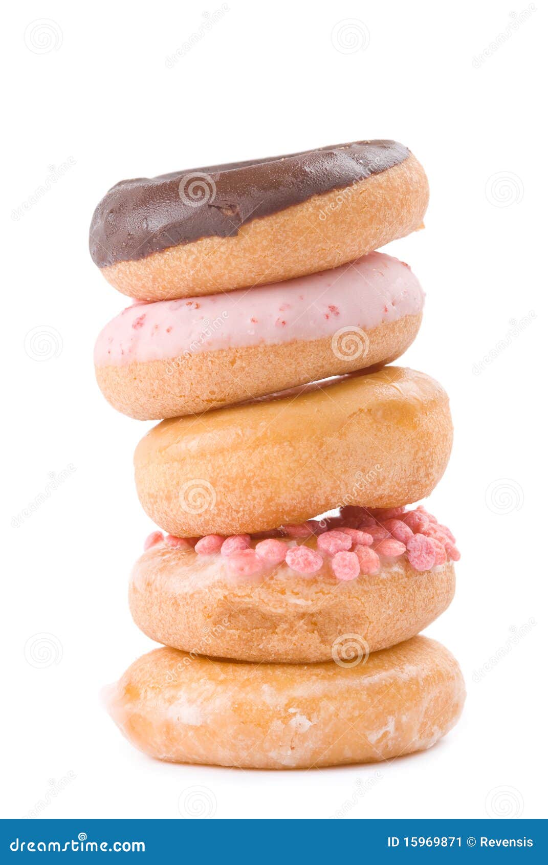 Stack of Colorful and Delicious Donut Stock Image - Image of color, hole: 15969871