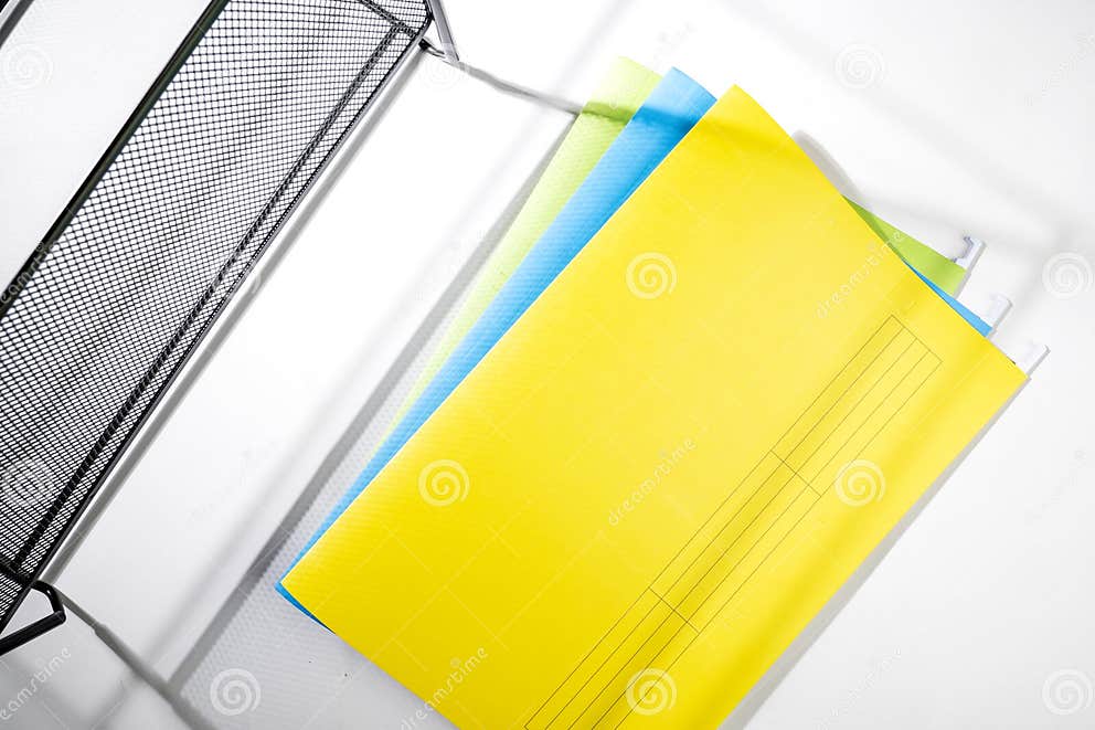 Stack of Colorful Document Files Stock Image - Image of stack, research ...