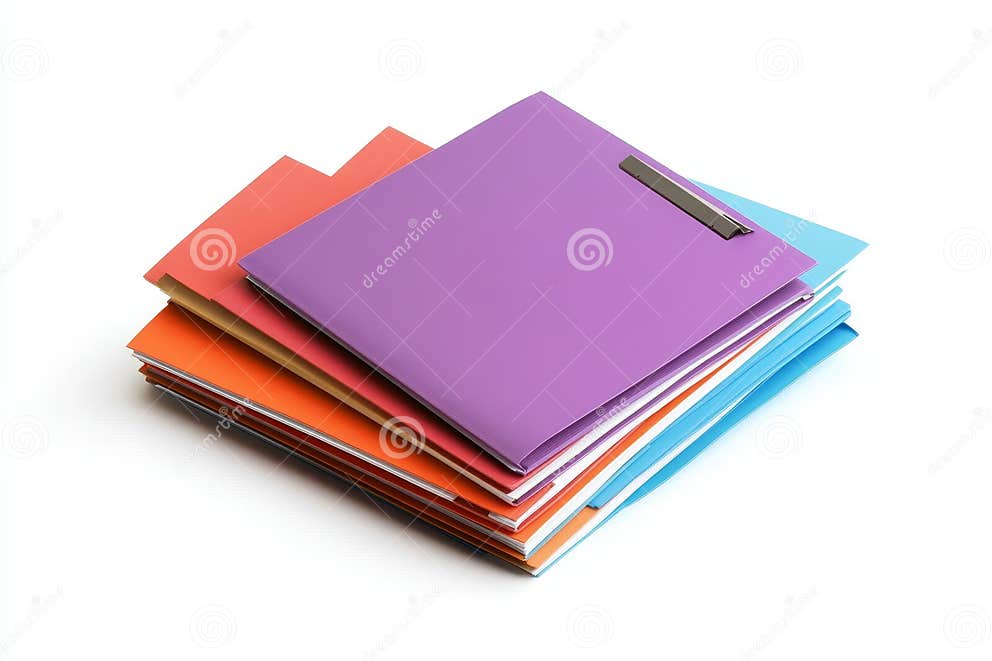 A Stack of Colorful File Folders Symbolizing Organization Efficiency ...