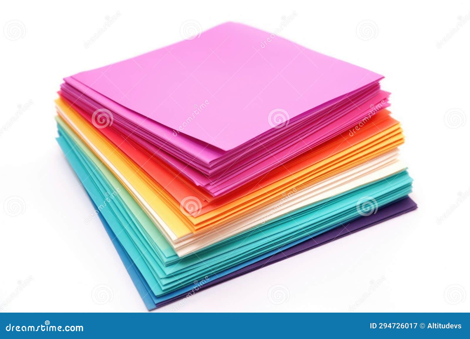 Stack Of DL Flyers Mockup Blank Paper For Design Presentation. White ...