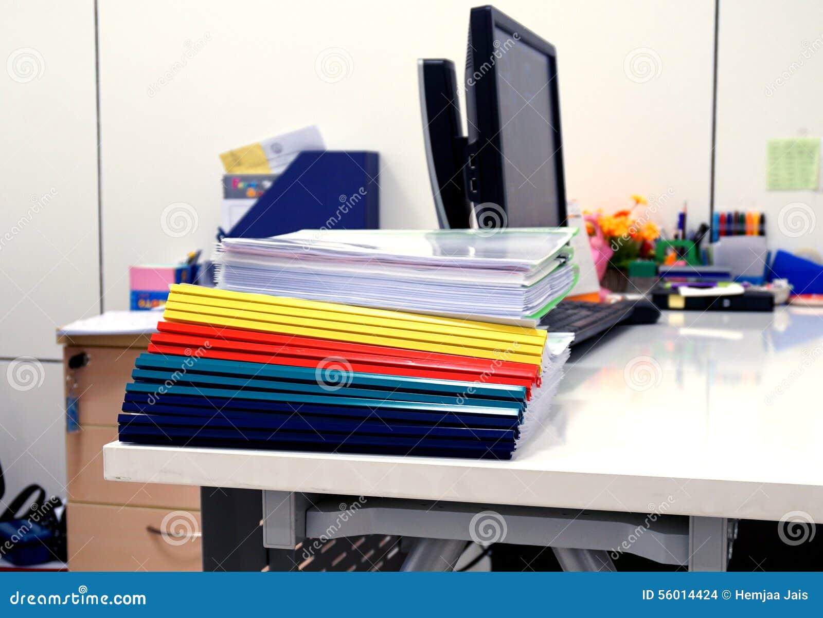 Stack of colorful folders stock photo. Image of folder - 56014424