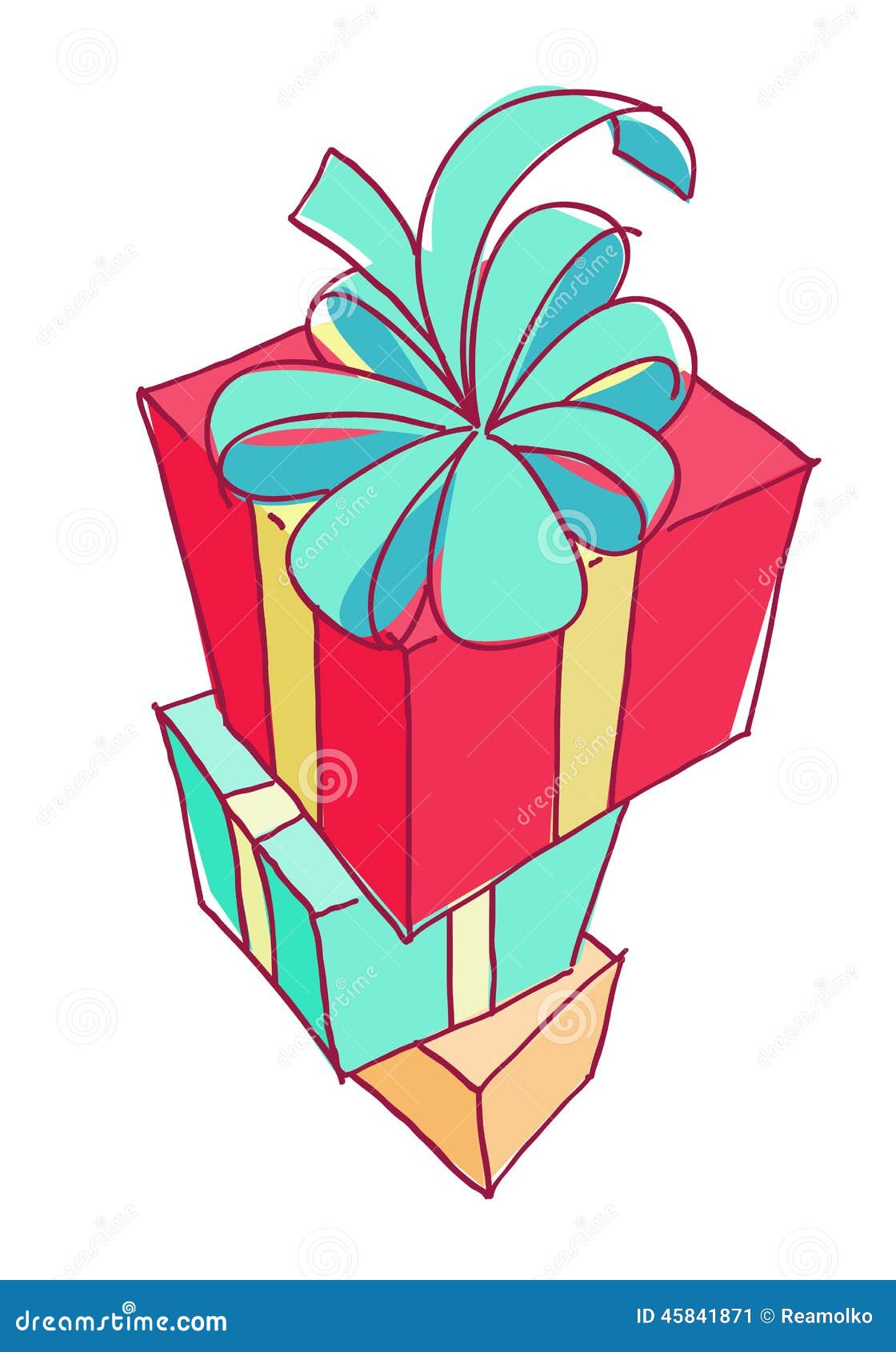 Stack of Colorful Gift Boxes. Stock Vector - Illustration of happy ...