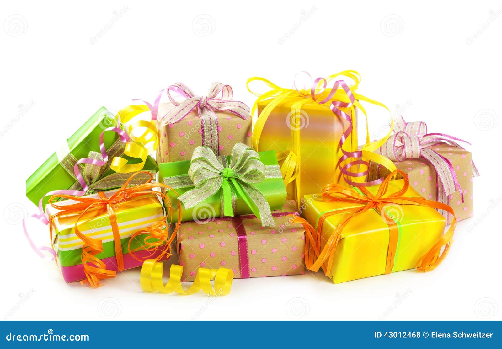 Stack of Colorful Gift Boxes Stock Photo - Image of present, isolated ...