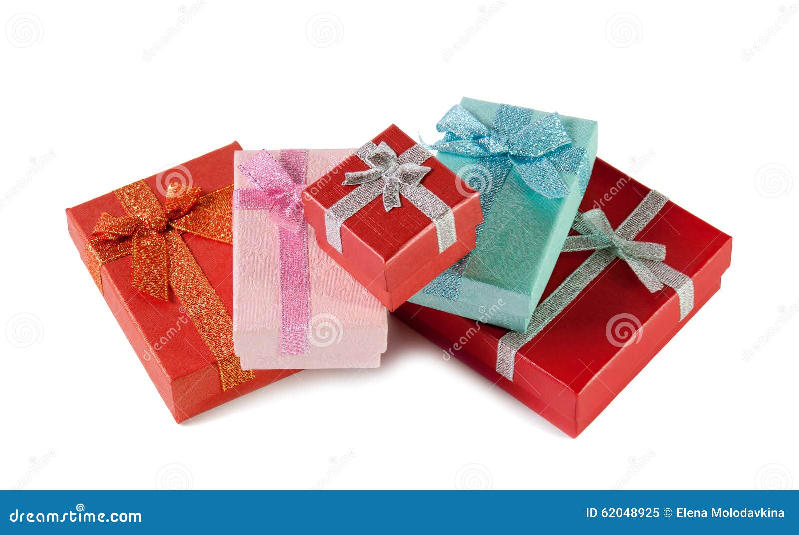 Stack of Colorful Gift Boxes Isolated on White Stock Image - Image of ...