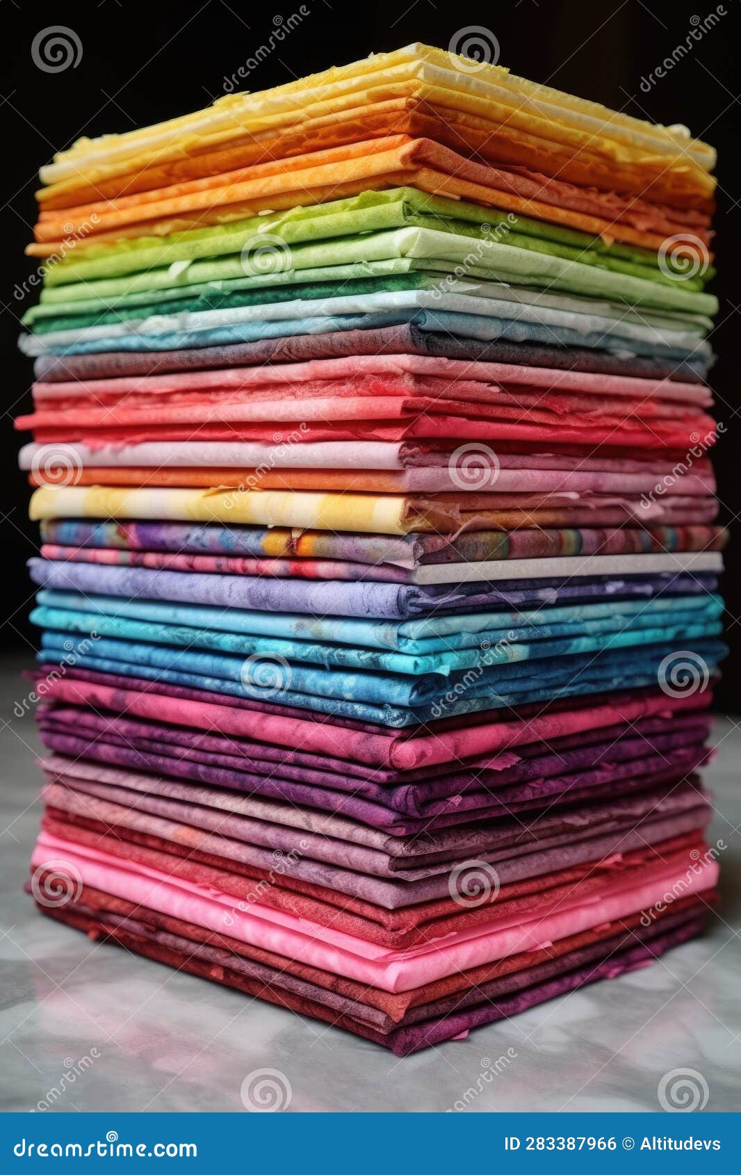 Stack of Colorful Handmade Paper Assortment Stock Illustration ...
