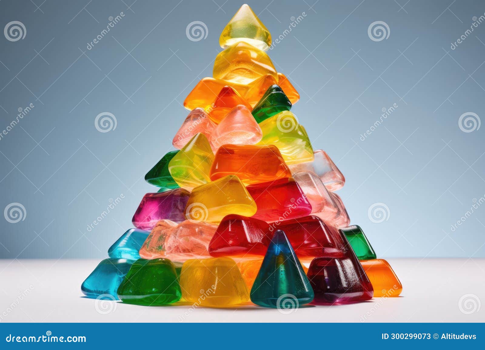 Stack of Colorful Hard Candies Shaped Like a Pyramid Stock Image ...