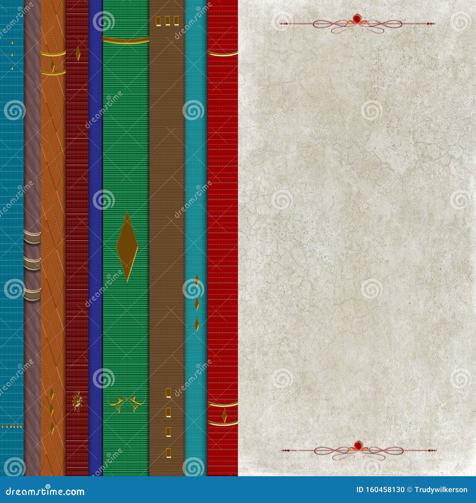 Stack of Colorful Library Books Background/Illustration, Available ...