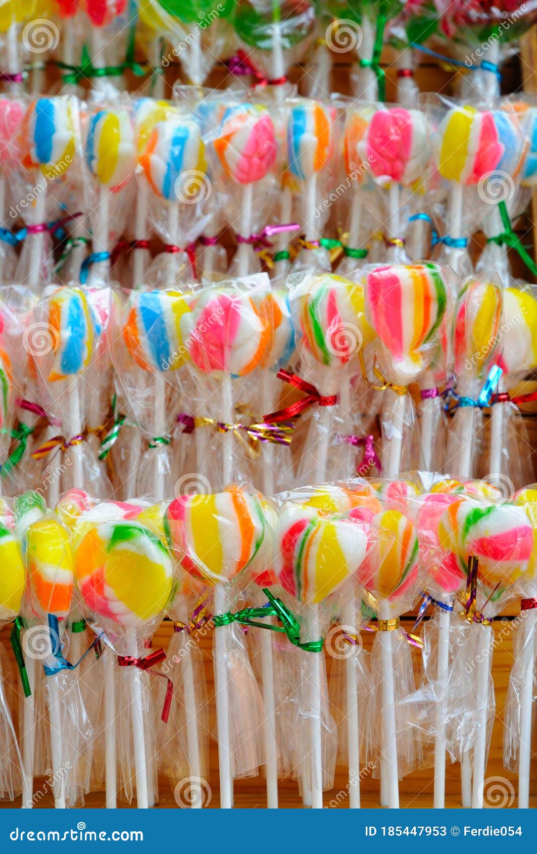A Stack of Colorful Lollipop Candies Stock Image - Image of candy ...