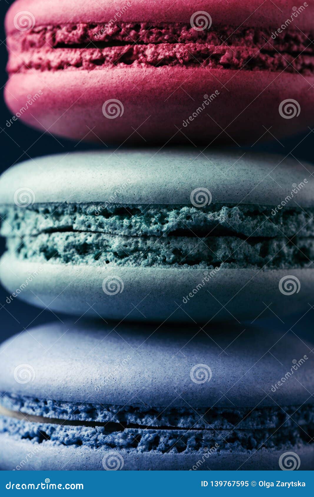 Stack of Colorful Macarons. Stock Image - Image of heap, design: 139767595