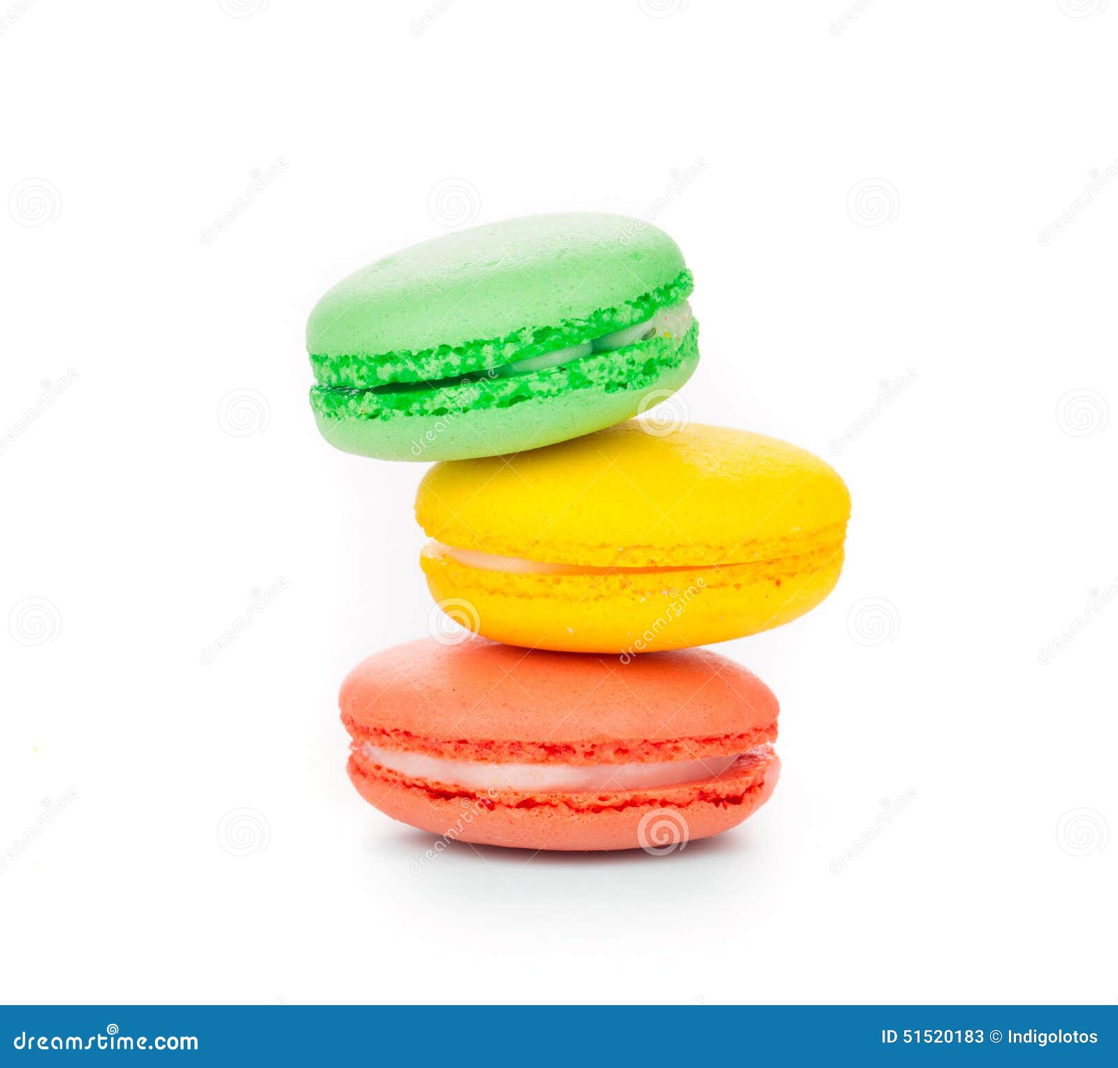 Stack of Colorful Macaroon Cakes Stock Image - Image of confection ...