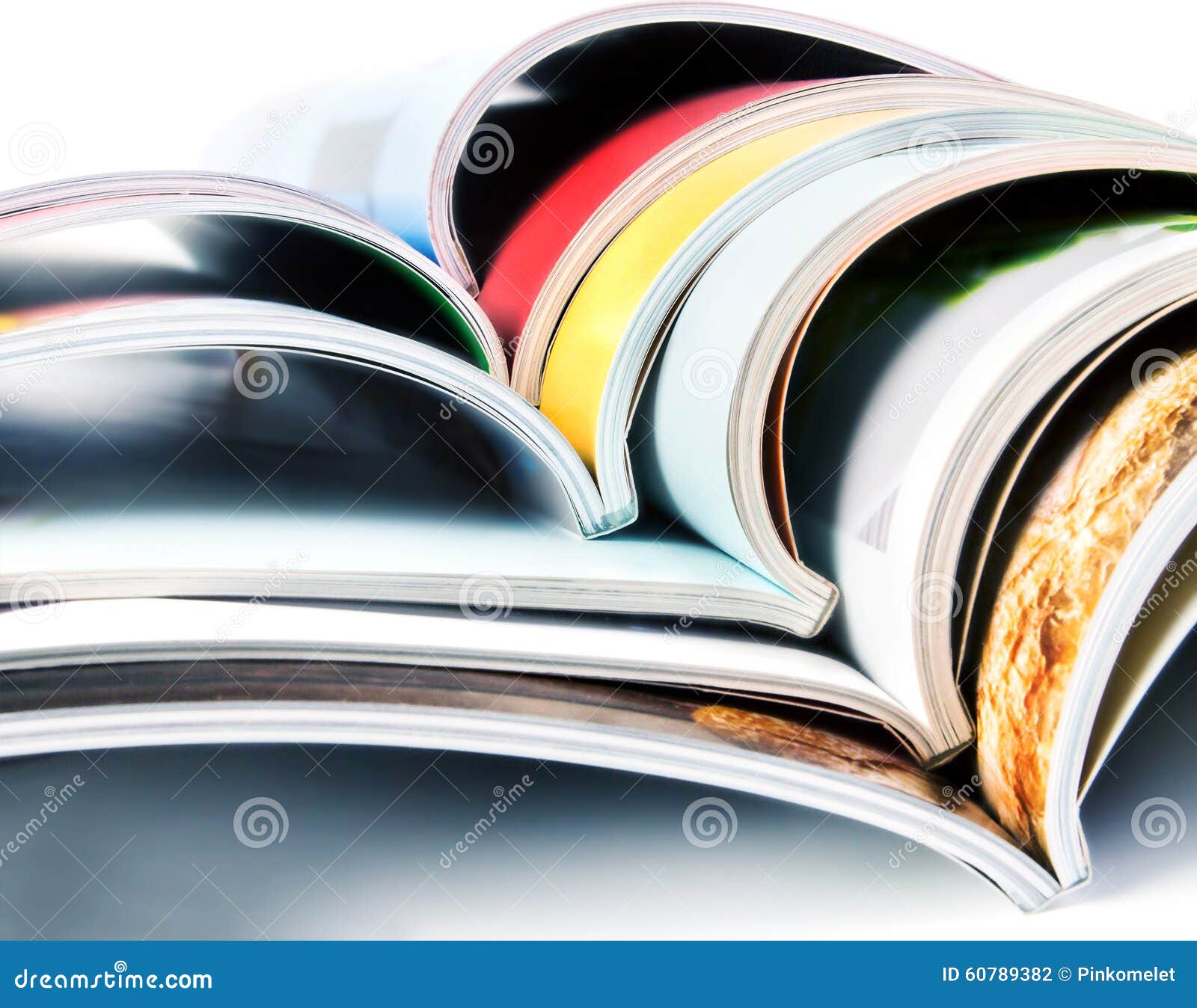 Stack of Colorful Magazines Stock Photo - Image of publications ...