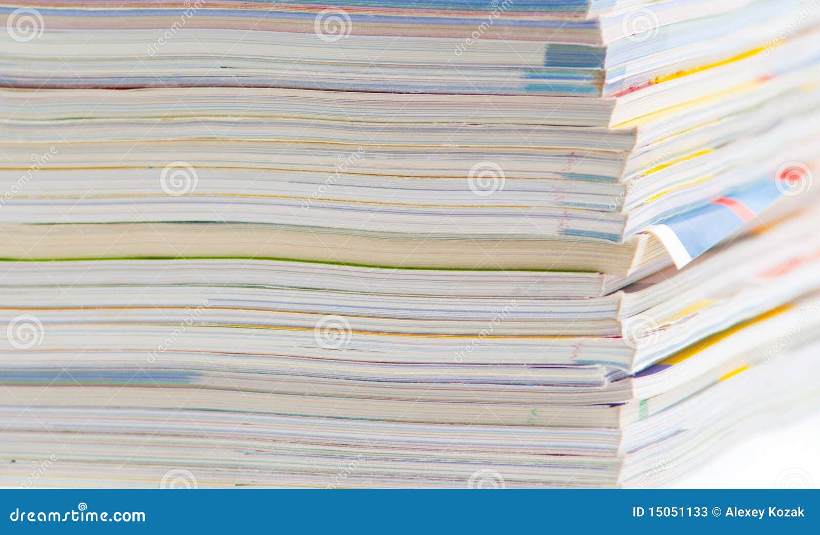 Stack of Colorful Magazines or Documents Stock Image - Image of ...