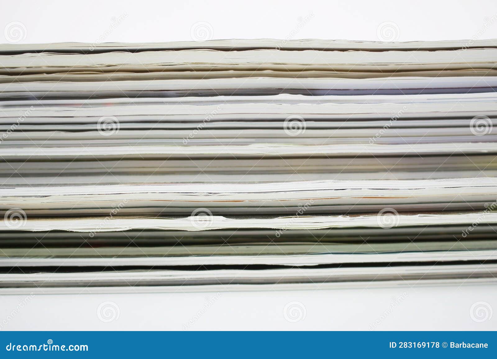 Stack of Colorful Magazines Externally Paper Wall Idea Stock Photo ...