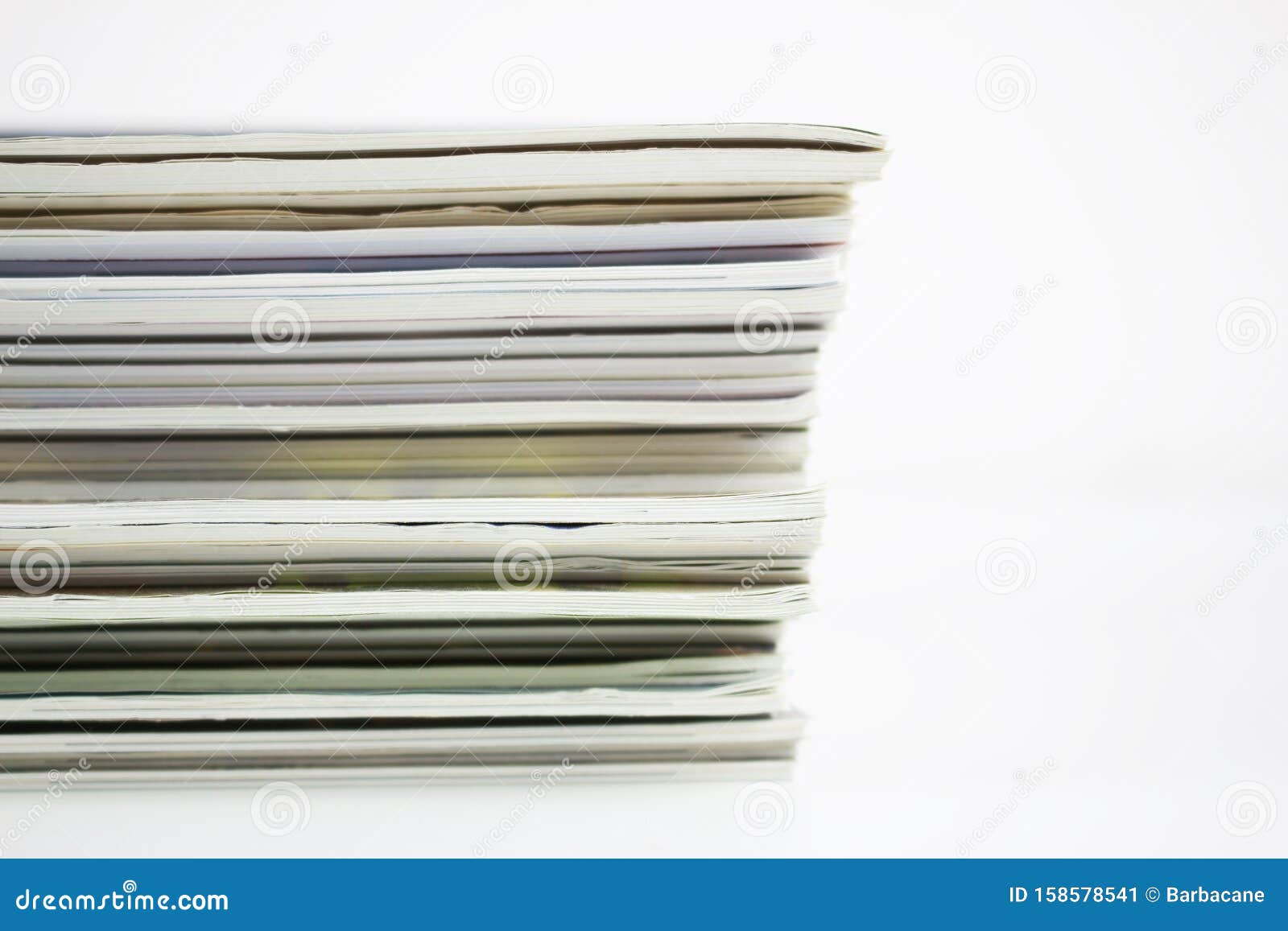 Stack of Colorful Magazines, Vertical Stock Image - Image of business ...