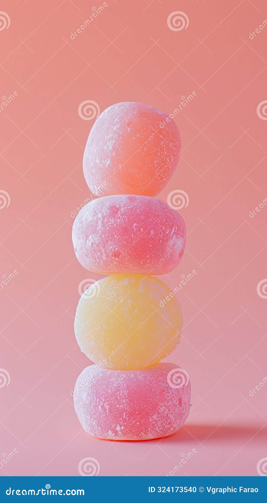 Stack of Colorful Mochi on Gradient Background Stock Photo - Image of ...