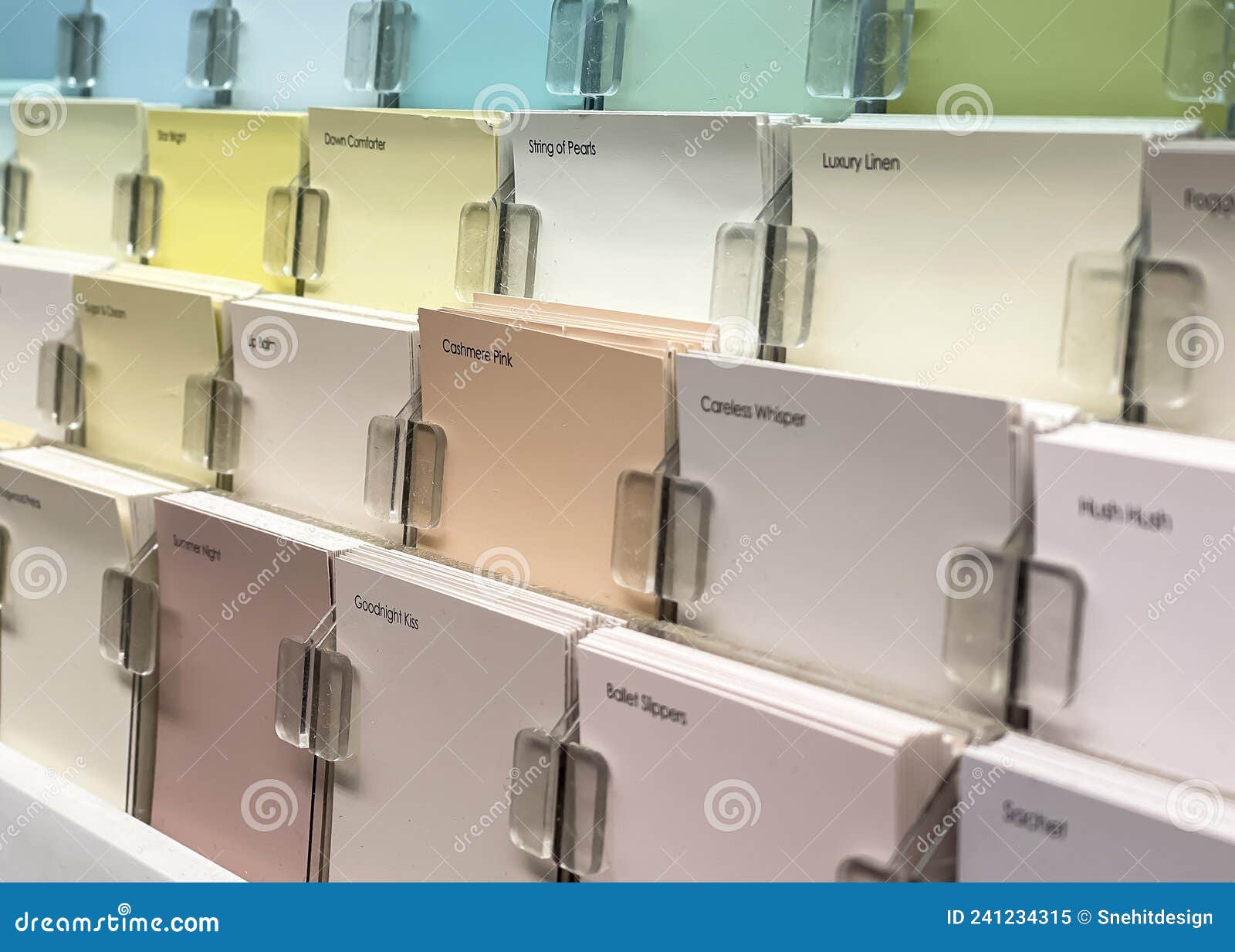 Stack of Colorful Neutral Paint Swatch Samples Stock Image - Image of ...