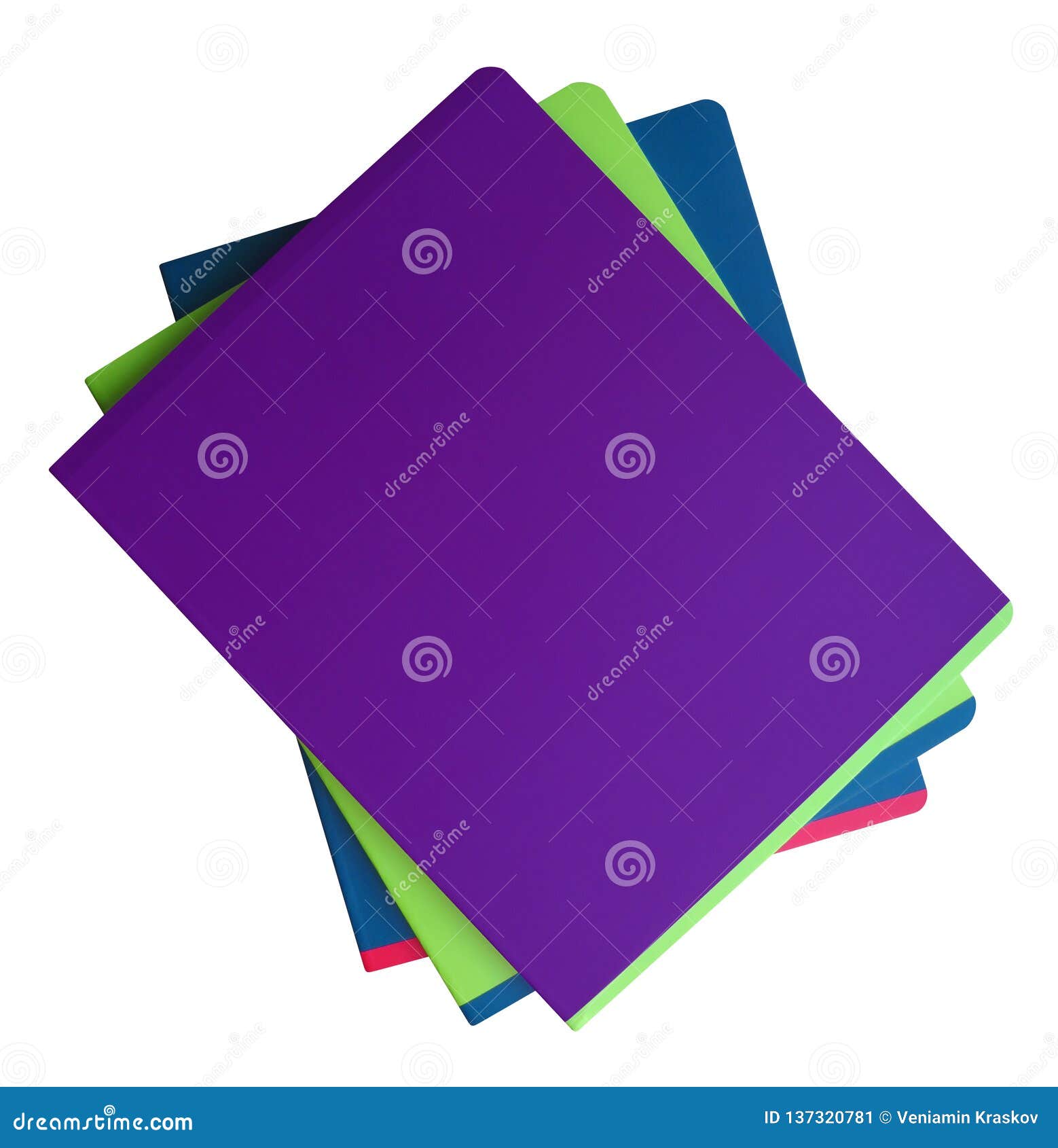 Notebooks Isolated - Colorful Stock Image - Image of page, workbook ...