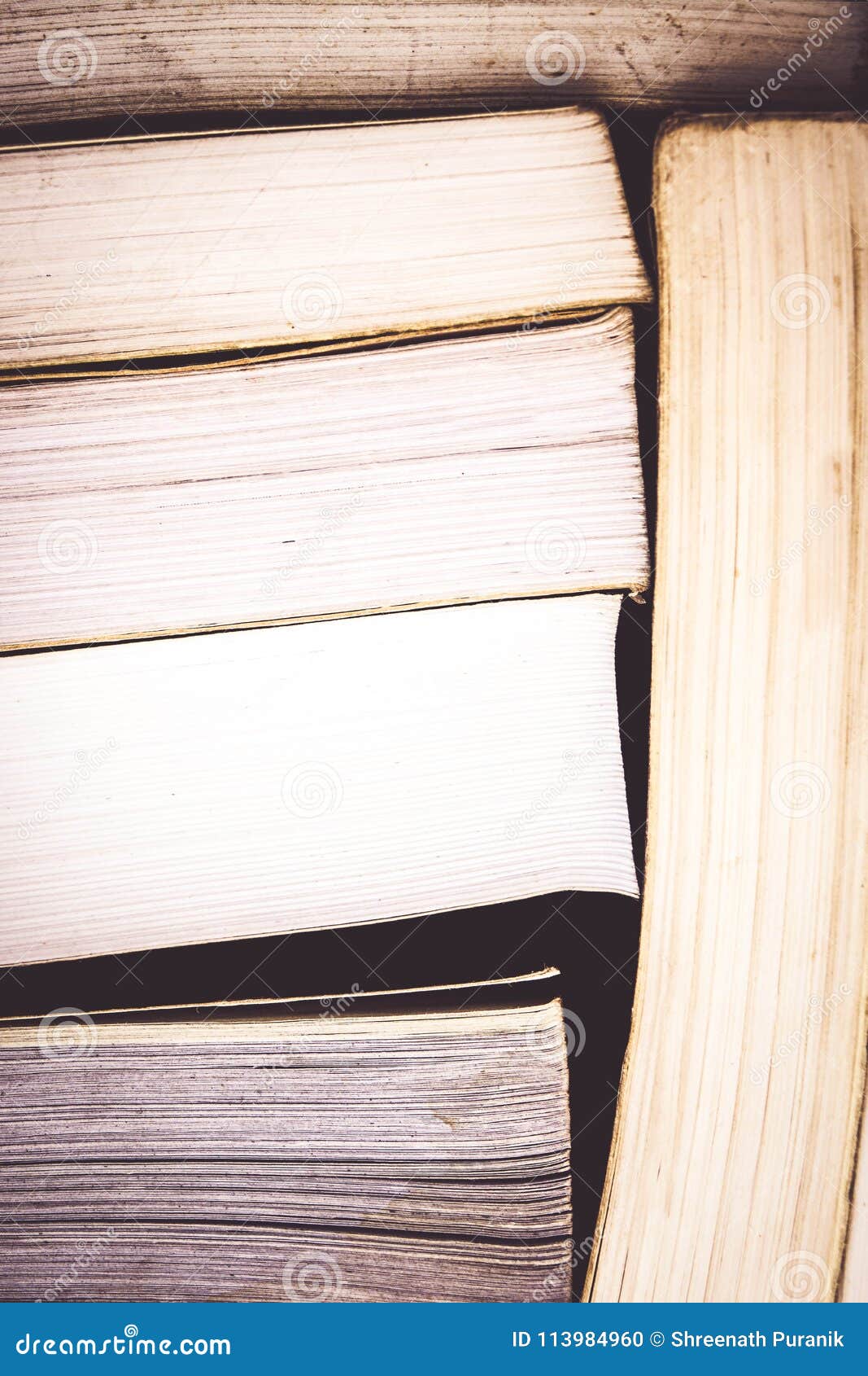 A Stack of Colorful Old Books Stock Photo - Image of learning, back ...