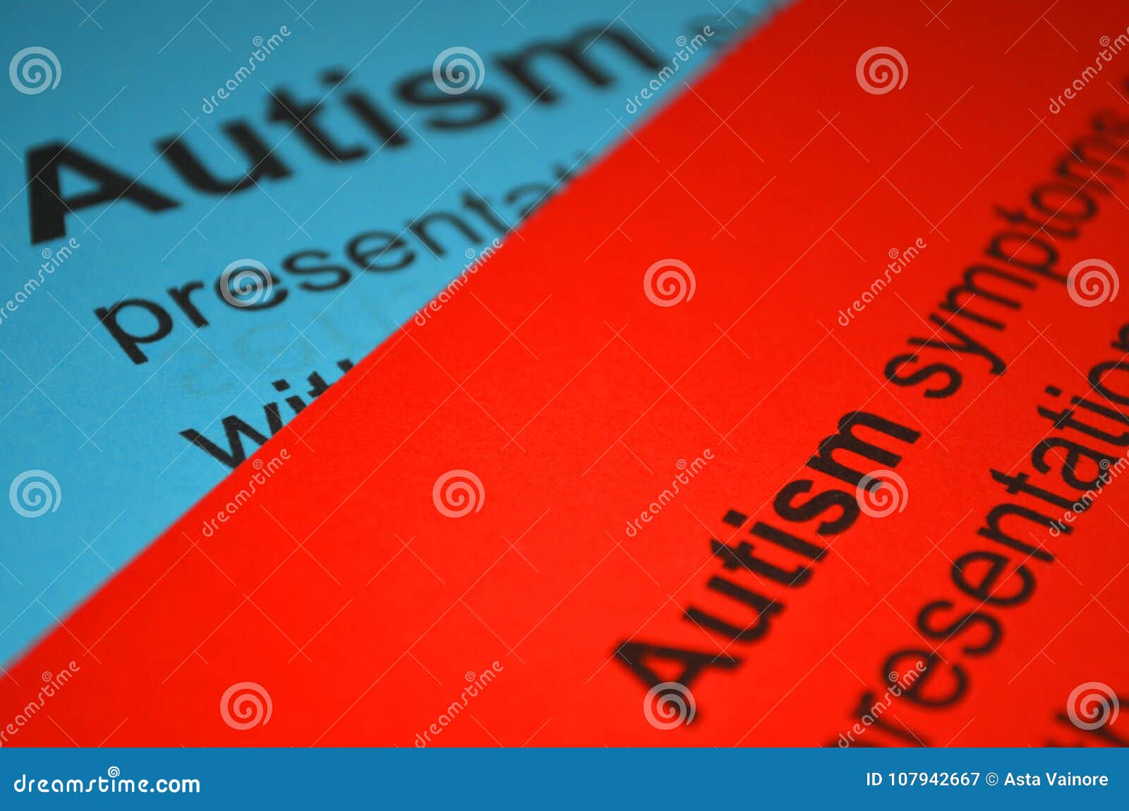 Word AUTISM , close up stock image. Image of green, community - 107942667