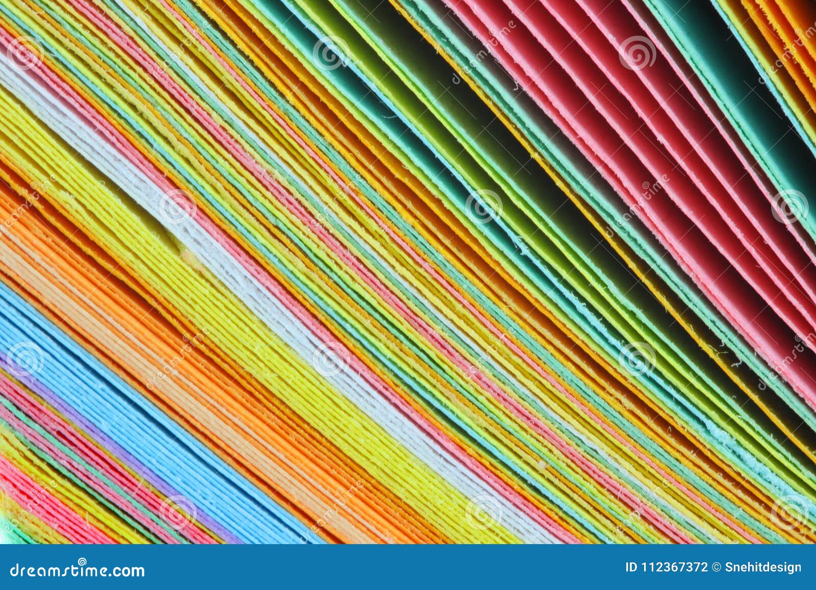 Colorful Papers Pined With Tacks On Brown Cork Board Background Stock ...