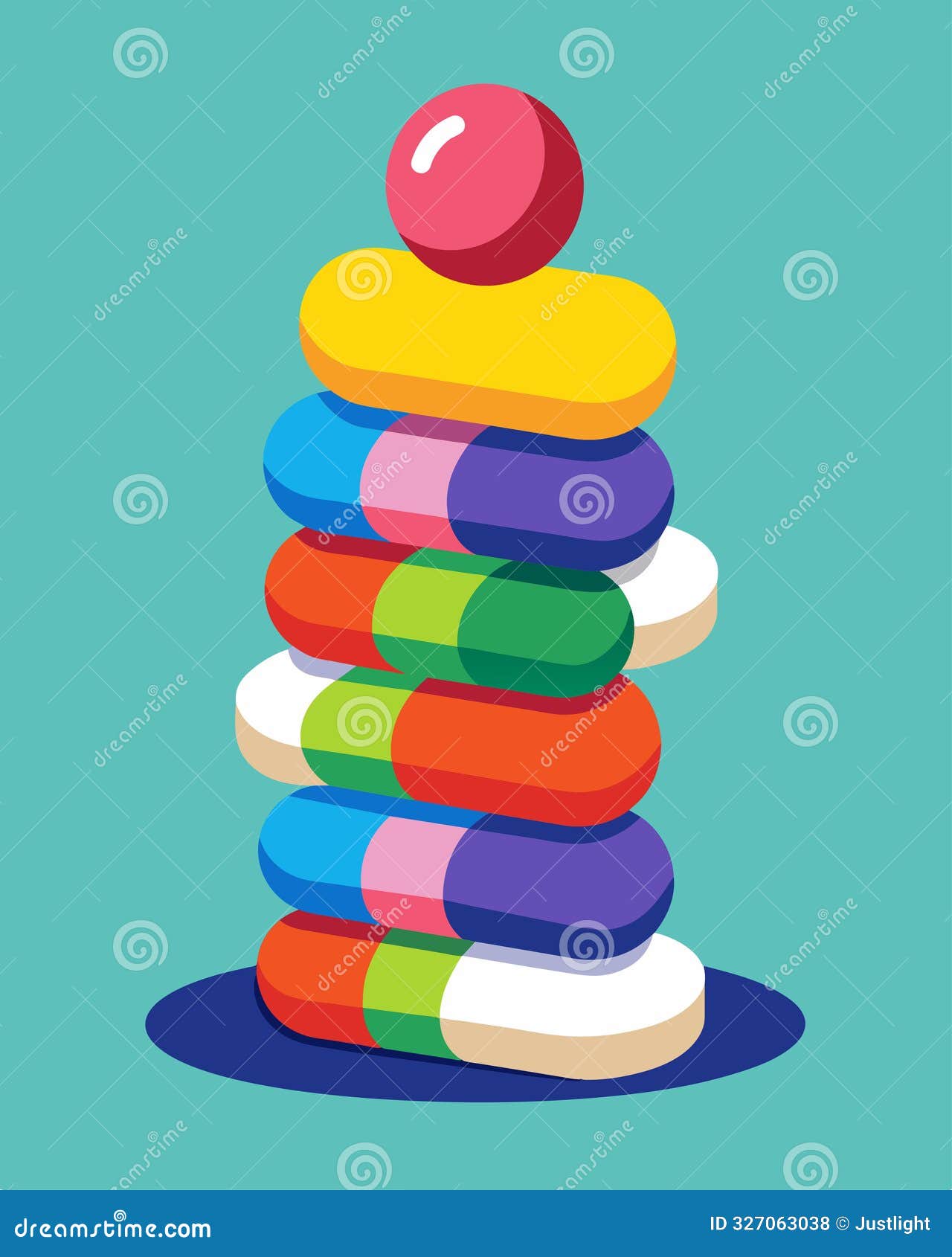 A Stack of Colorful Pills Representing the Control and Manipulation of ...