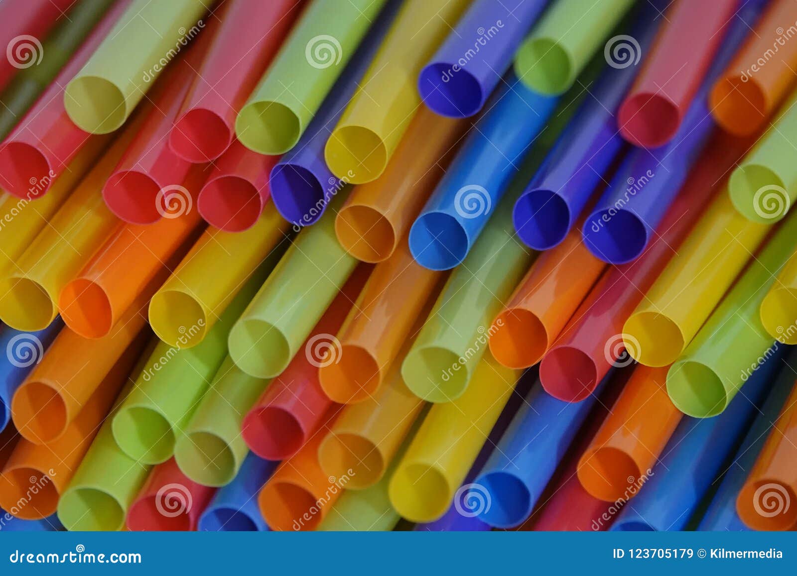 Stack of Colorful Plastic Drinking Straws Stock Image - Image of stack ...