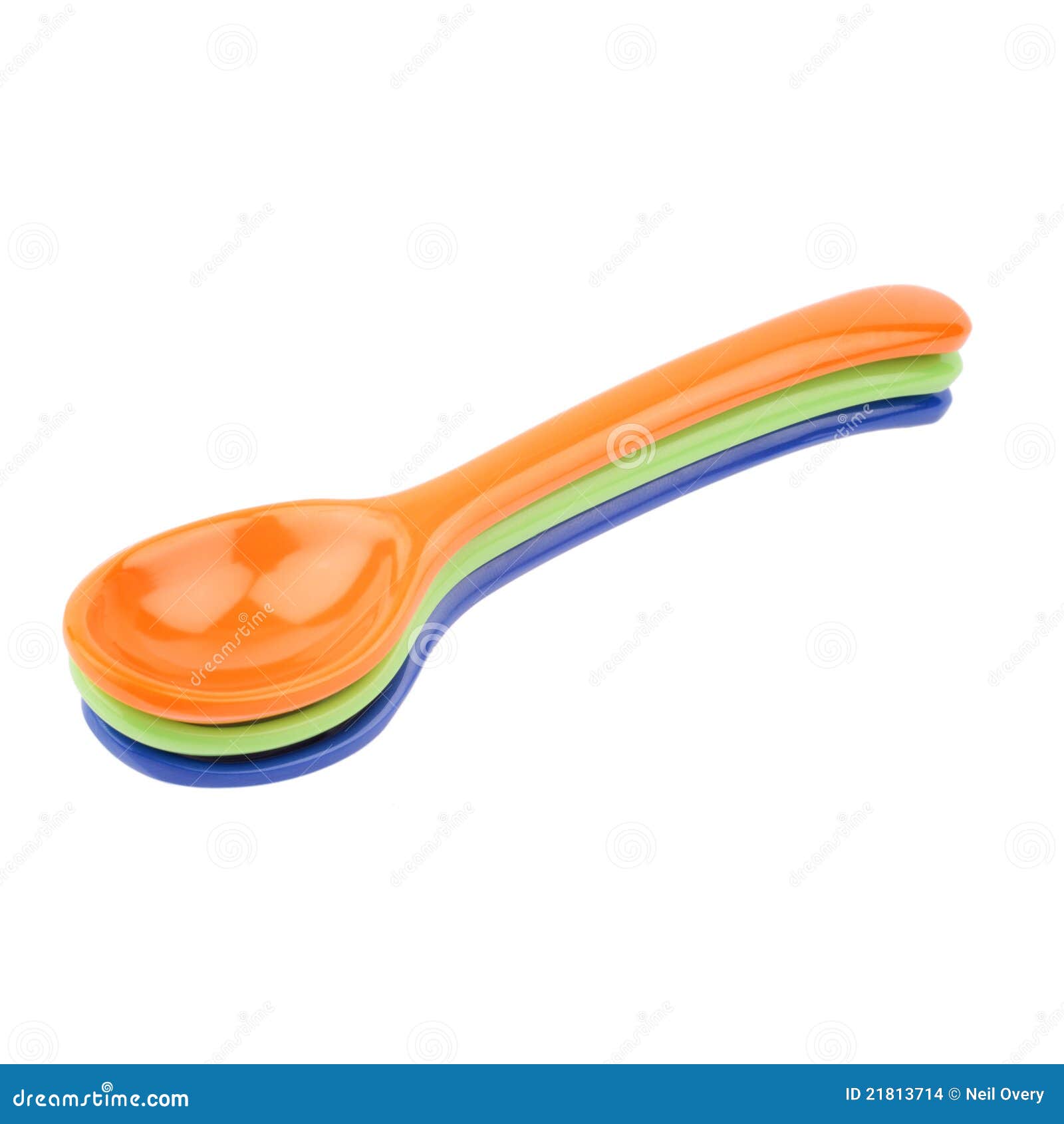 Stack of Colorful Plastic Spoons Stock Photo - Image of green, stacked ...