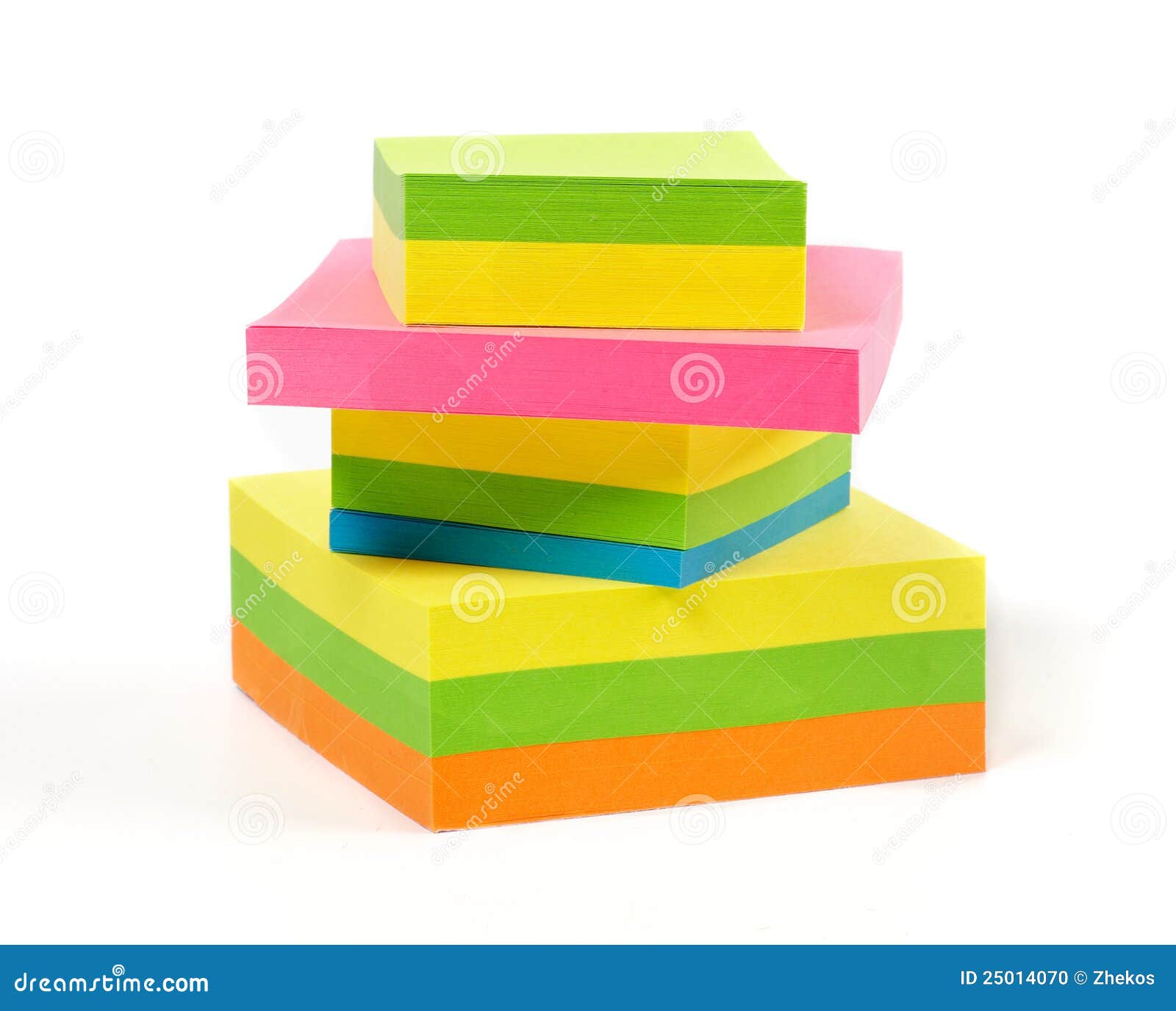Stack of Colorful Sticky Notes Stock Photo - Image of square, note ...