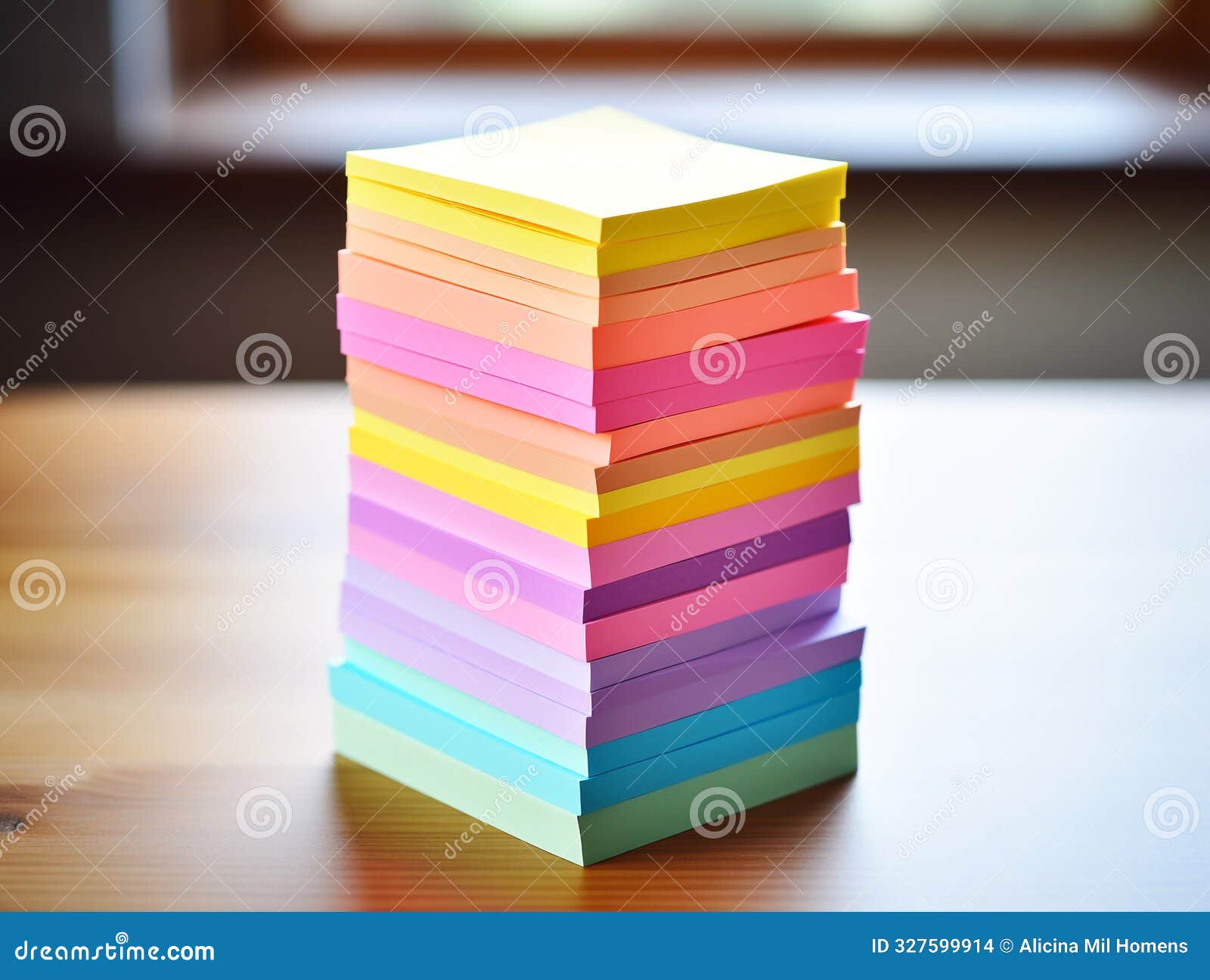 Stack of Colorful Sticky Notes Stock Illustration - Illustration of ...