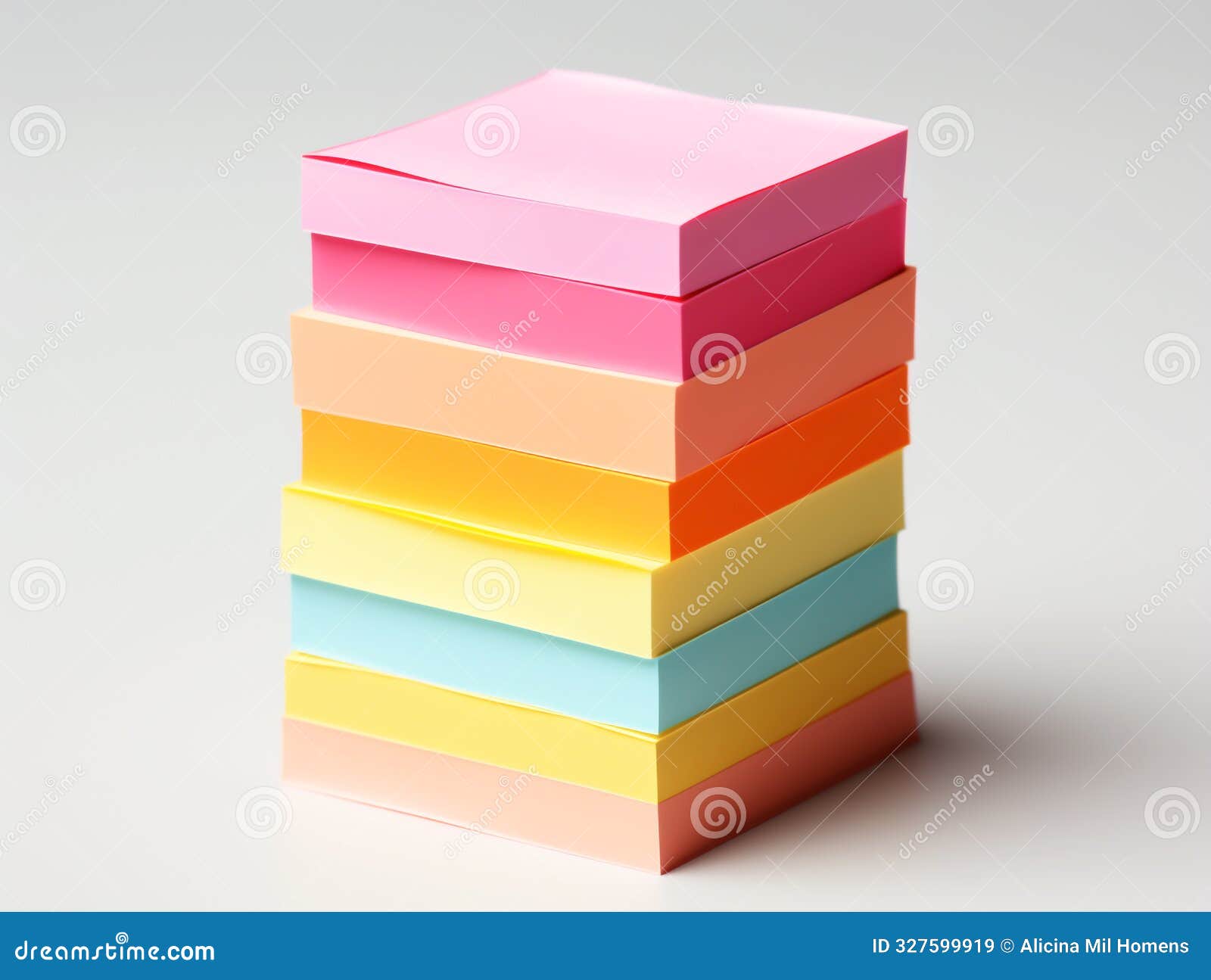 Stack of Colorful Sticky Notes Stock Illustration - Illustration of ...