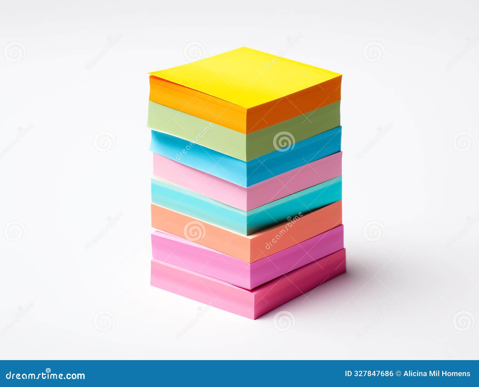 Stack of Colorful Sticky Notes Stock Illustration - Illustration of ...