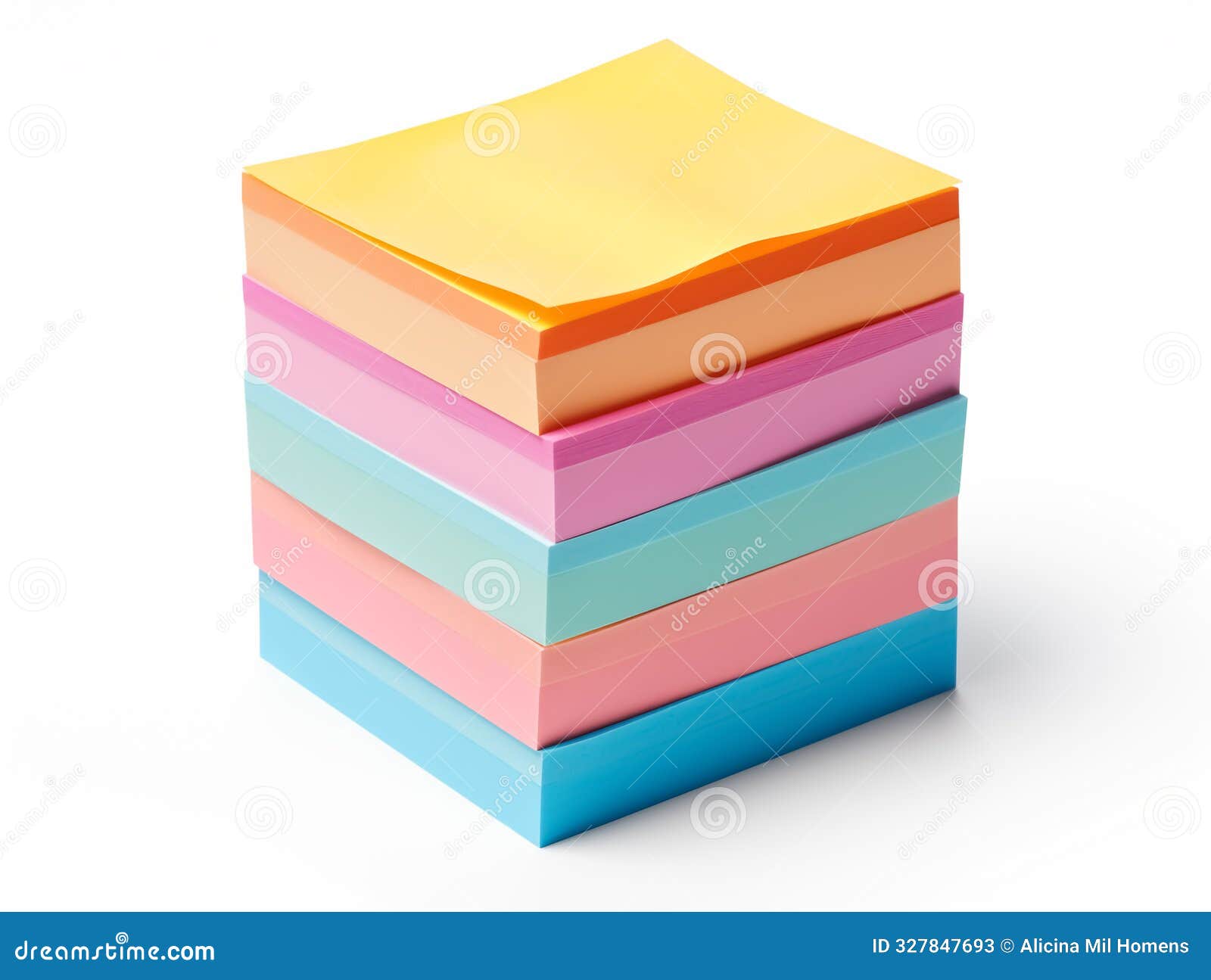 Stack of Colorful Sticky Notes Stock Illustration - Illustration of ...