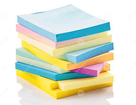 A Stack of Colorful Sticky Notes with Different Colors and Sizes AI ...
