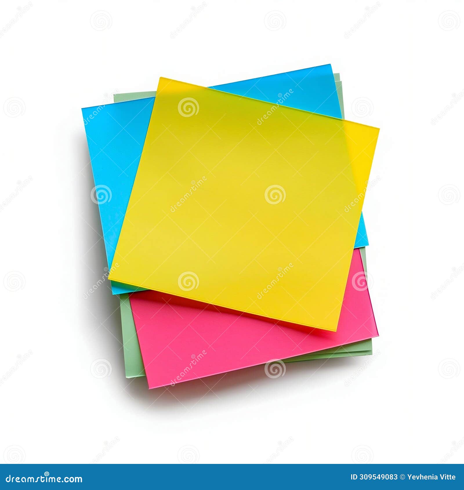 Stack of Colorful Sticky Notes Isolated on White. Generative Ai Stock ...